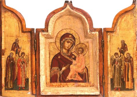Our Lady Hodegetria of Tichvin, Triptych | Antiques & Collectibles Paretski