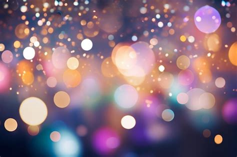 Premium Photo | Glowing bokeh light effect dark background