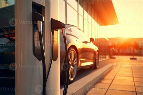 Electric cars with electric charging stations 29290068 Stock Photo at ...