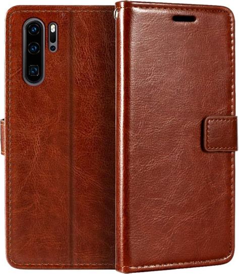 Кожаный флип-кейс для Huawei P30 Pro / Хуавей Р30 Про,коричневый ...
