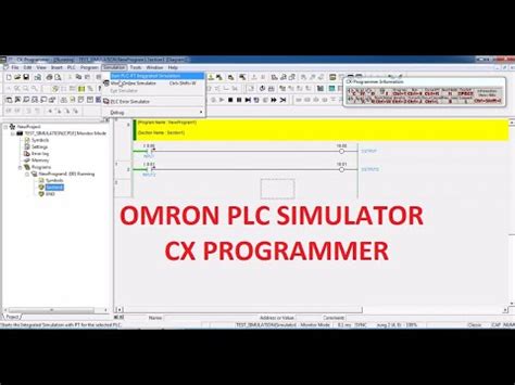 GETTING STARTED WITH OMRON CX PROGRAMMER PLC SIMULATOR STEP-BY-STEP - YouTube