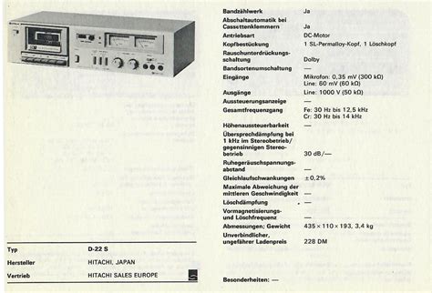 Hitachi D-22 S | Hifi-Wiki