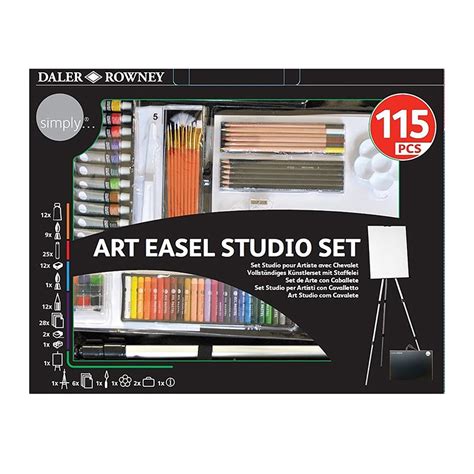 Набор художественный с мольбертом Daler Rowney Simply Art Easel Studio ...