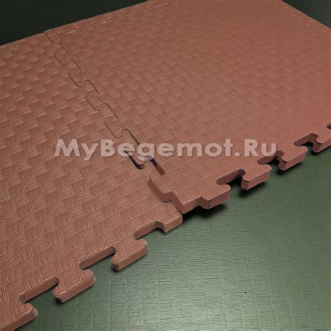 Мягкий пол, коврики-пазлы 50х50x2.0 см. Коричневый.. Мягкий пол ...