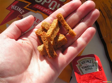 Отзыв про Сухарики "3 Корочки" Бекон с кетчупом Heinz: "Вкусные ...
