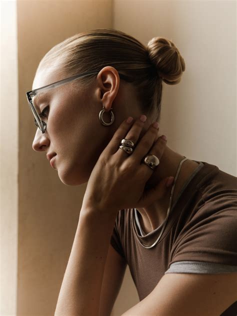 Сет из трех дутых колец :: LICHI - Online fashion store