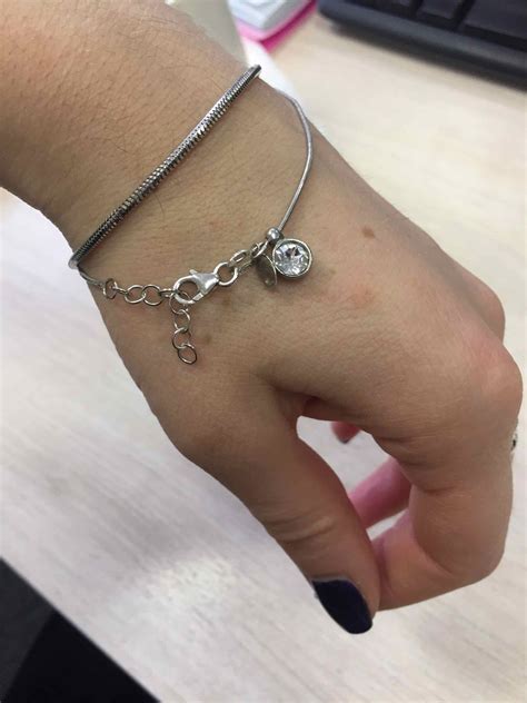 Серебряный браслет с кристаллами Swarovski FORVAL: белое серебро 925 ...