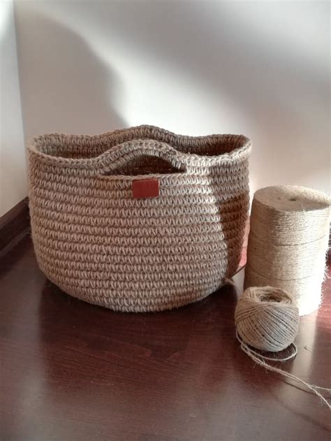 Crochet Basket | Сумки, Мешковина, Джут