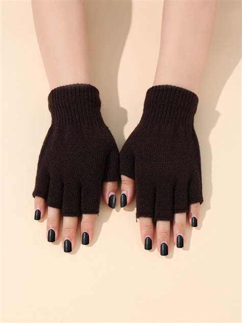 Solid Fingerless Gloves