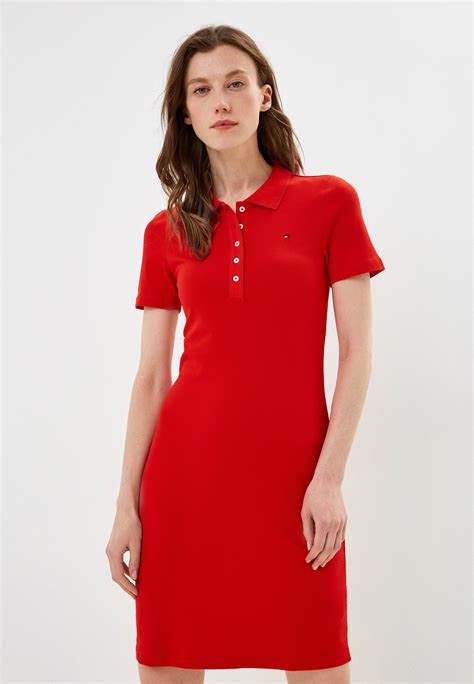 Платье Tommy Hilfiger, цвет: красный, RTLACN222401 — купить в интернет ...