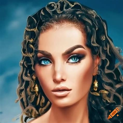 Portrait of a beautiful greek woman on Craiyon
