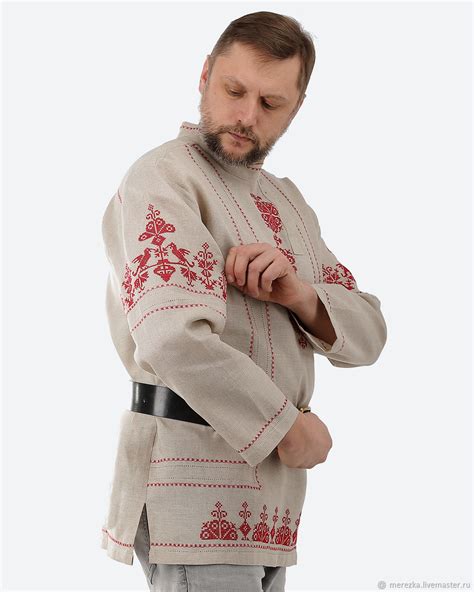 Народные рубахи: Рубашки: Косоворотка "Русич" купить в интернет ...
