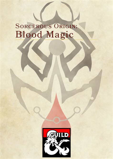 The Blood Magic Sorcerous Origin for D&D 5e - Dungeon Masters Guild | DriveThruRPG