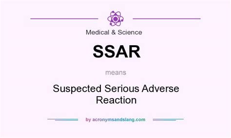 SSAR - Suspected Serious Adverse Reaction in Medical & Science by ...