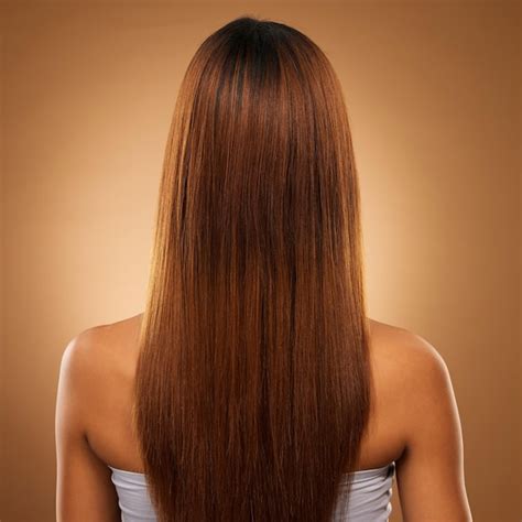 Premium Photo | Back of hair beauty and woman in studio for shampoo ...