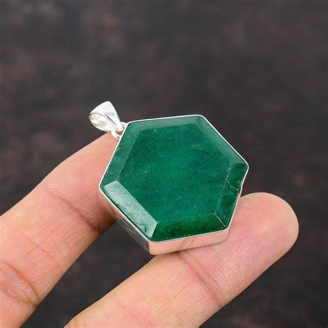 Ограненный замбийский изумрудный кулон, ювелирные изделия из ...