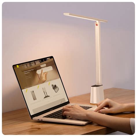 Купить белую настольную лампу Baseus Smart Eye Series Charging Desk ...