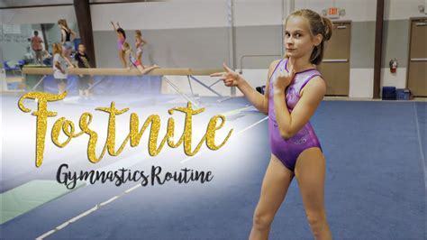 Fortnite In Real Life Gymnastics Floor Routine| Kyra SGG - YouTube