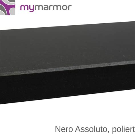 Nero assoluto – schwarze Granitplatte | mymarmor