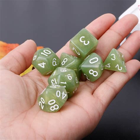 Купить 7 шт./лот, многогранные игральные кости из смолы D&D D4 D6 D8 ...