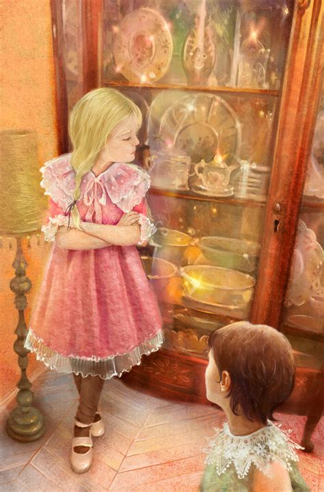 Иллюстрация В гостях у Любы в стиле книжная графика