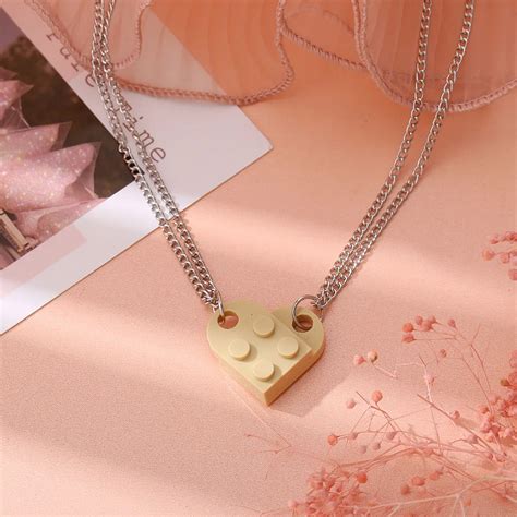 2 шт., цепочка с подвеской в виде сердца | AliExpress