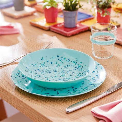 Jídelní servis Diwali Turquoise 18-dílů LUMINARC