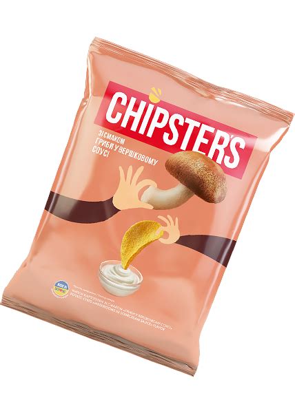 Чипсы картофельные «Chipsters» со вкусом грибы со сливочным соусом ...