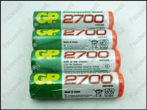 4pcs/lot Original rechargeable battery GP 2700 mAh ni mh 1.2v aa ...