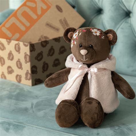 Мягкая игрушка KULT of toys Плюшевый мишка в розовой жилетке 35 см ...