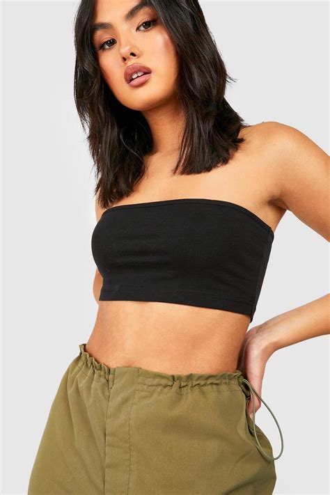 Bandeau tops | Bandeaus & Boobtube Tops | boohoo