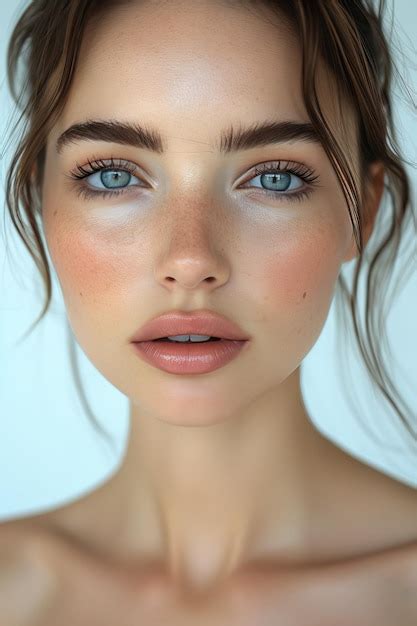 Premium Photo | Serene Beauty A Striking Portrait of a Young Woman With Captivating Eyes ...