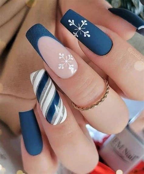 ☃️ ☃️ ☃️ | Xmas nails, Blue nails, Gel nails