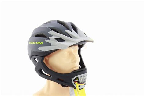 Kask freeride full face Cratoni C-MANIAC szaro-czarny odpinany ...