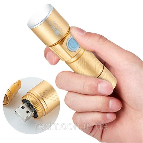 Фонарь Ручной Аккумуляторный, с USB и ZOOM, 501 / Мощный Тактический ...