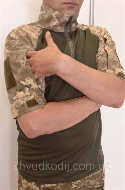 Легкая летняя тактическая военная форменная рубашка с коротким рукавом ...