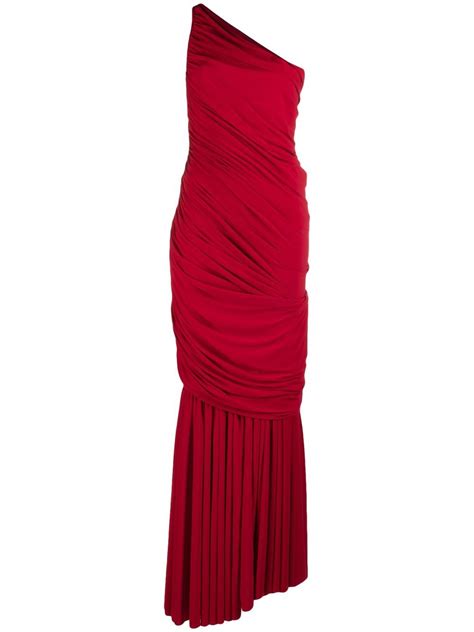 Norma Kamali Diana One-shoulder Fishtail Gown In Red | ModeSens