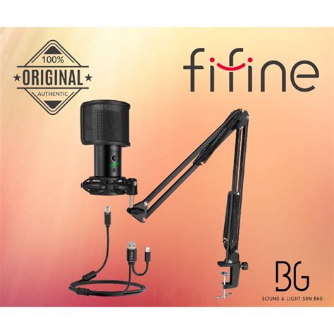 FIFINE T683 USB Microphone Bundle with A Mute Button, A Volume Dial & A ...