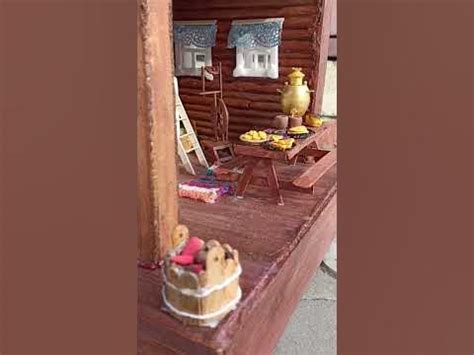 МИНИАТЮРА русская народная изба. #миниатюра #румбокс # ...