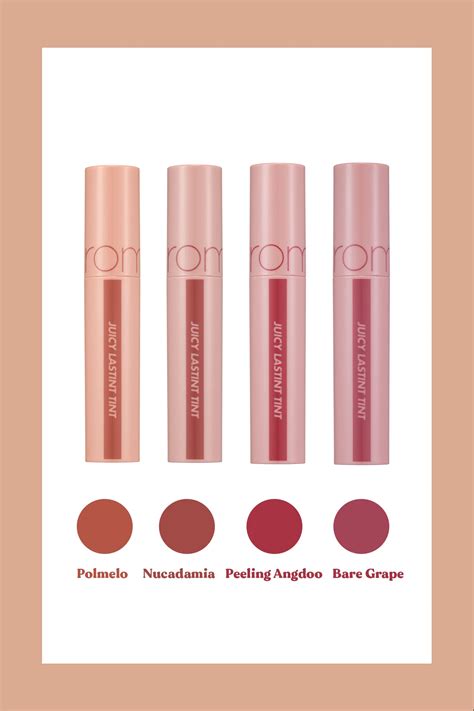 Romand juicy lasting tint bare juicy swatches & review - Christinahello