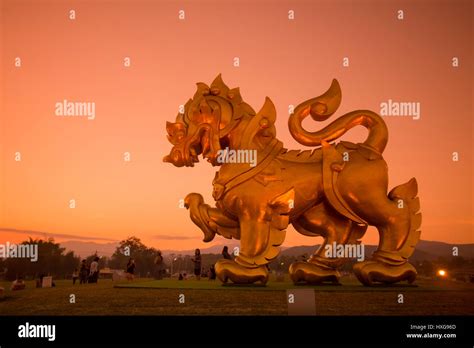 the singha at the singha Park near the city Chiang Rai in North ...