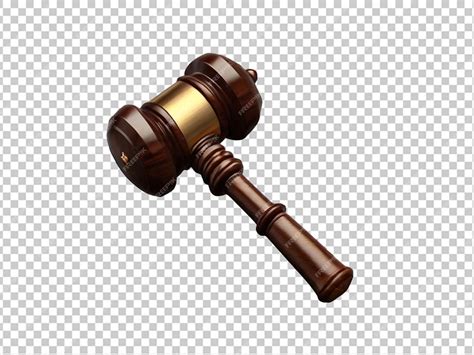 Premium PSD | Psd of a judge hammer on transparent background