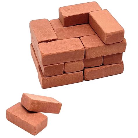 Amazon.com: 100Pcs Mini Red Miniature Bricks Model Brick Wall Small ...