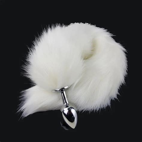 Long White Fox Anal Tail,Sex Anal Plug Products For Women & Men,Anal ...