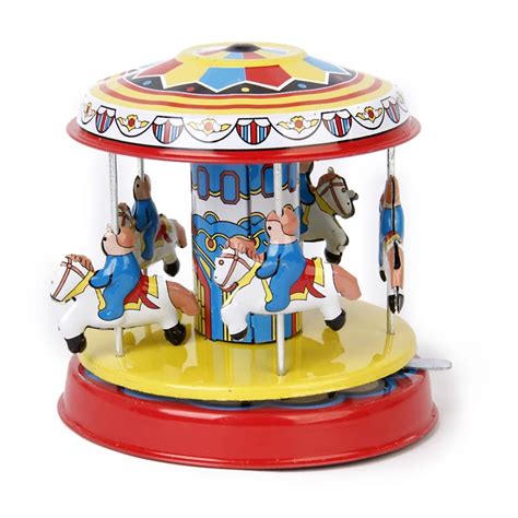 Kleurrijke Carrousel Model Tin Toy Collectible Gift voor Kinderen ...