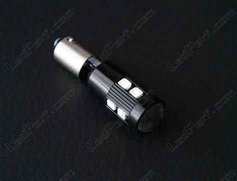 HY21W magnifier bulb with 6 leds High-Power SG + Lens - Orange - BAY9S Base
