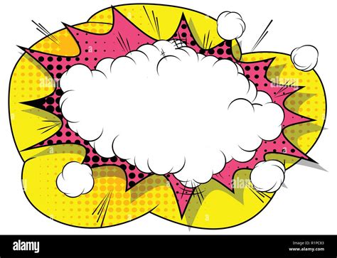 Vector comic book explosion. Comic style cartoon speech bubble for text ...